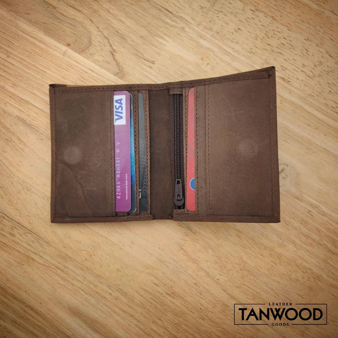 TANWOOD Handcrafted Snap Card Wallet - Tanwood Leather