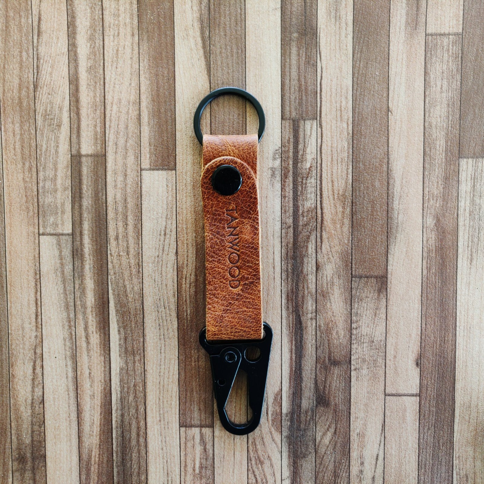 TANWOOD Black Buckle Keychains with Loop - Tanwood Leather